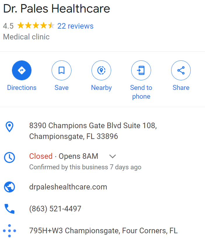 Where's the doctor at Dr. Pales Healthcare?